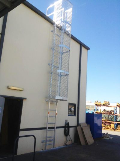 Aluminium Caged Ladders Perth | Alulite Scaffolding